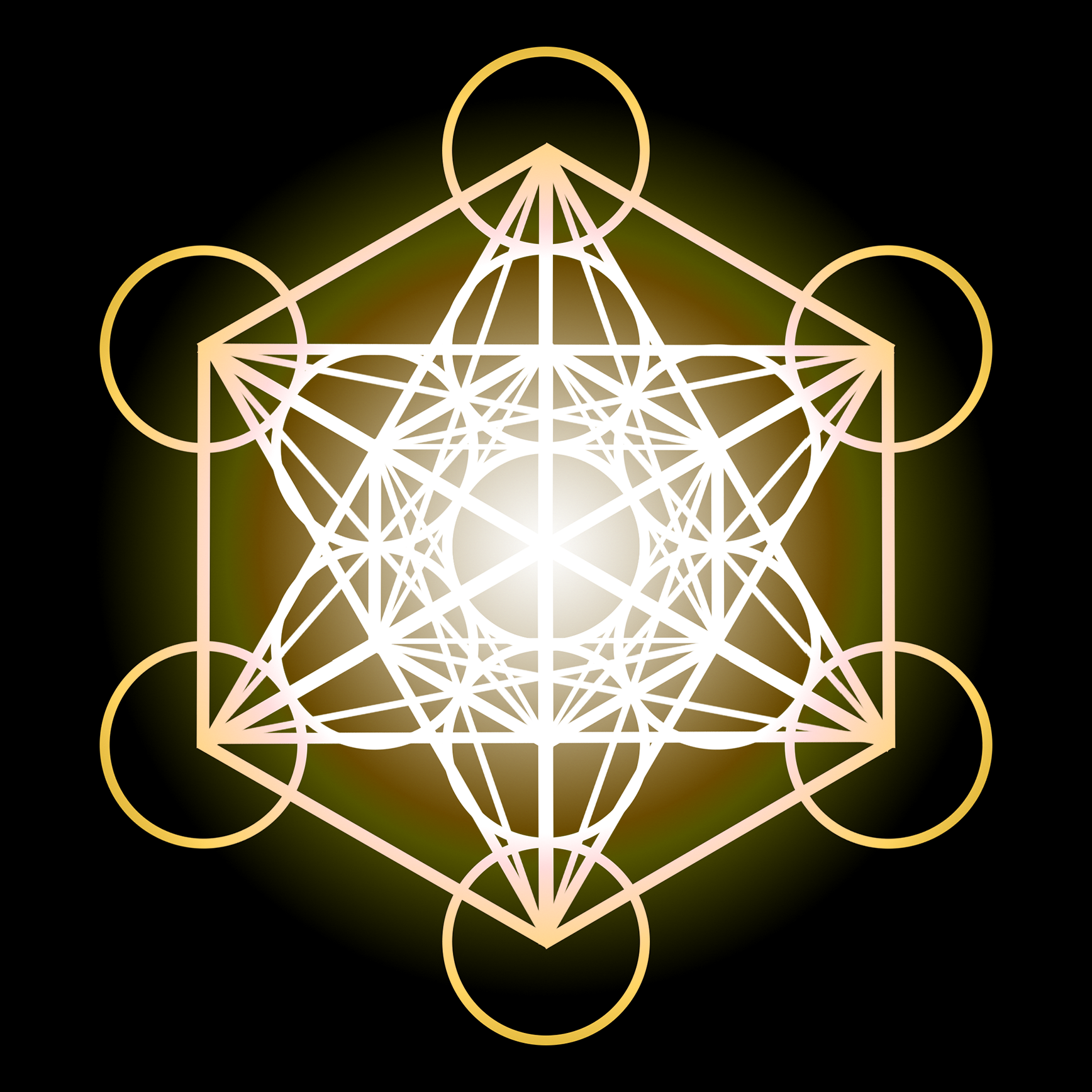 Metatron's Cube in Gold – Nature of Flowers