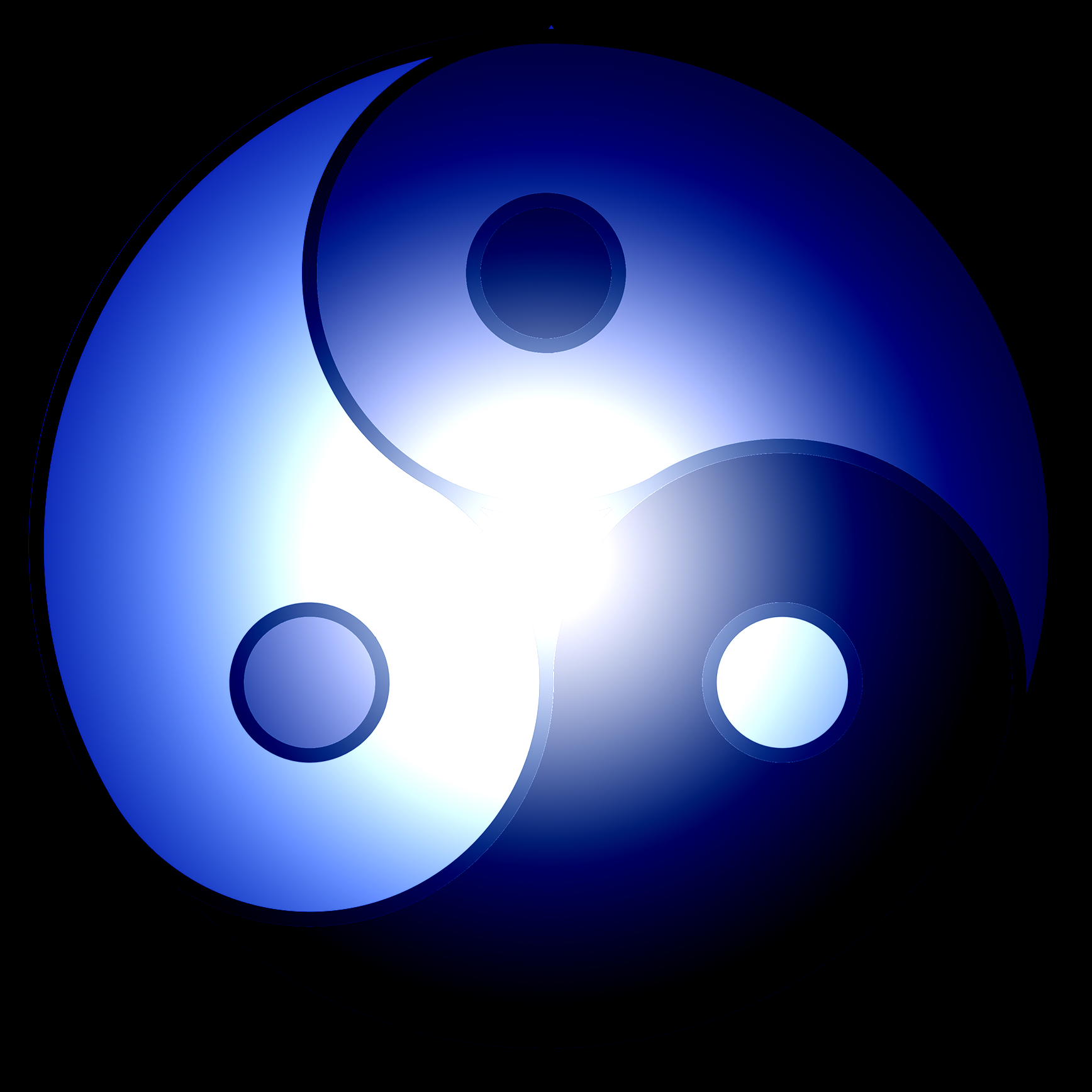 Gankyil - Triple Yin Yang in Blue – Nature of Flowers