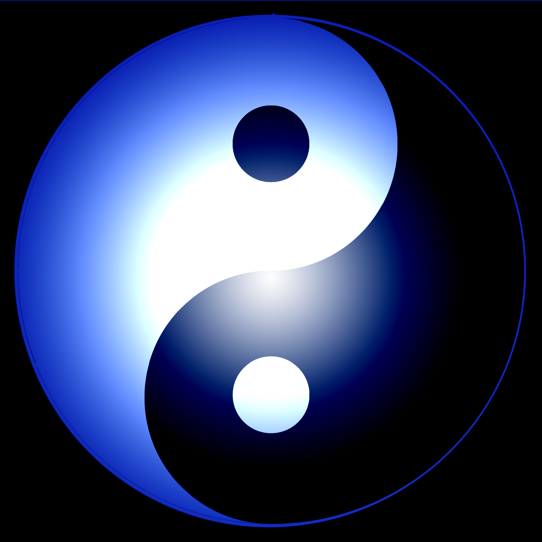 Yin Yang in Blue