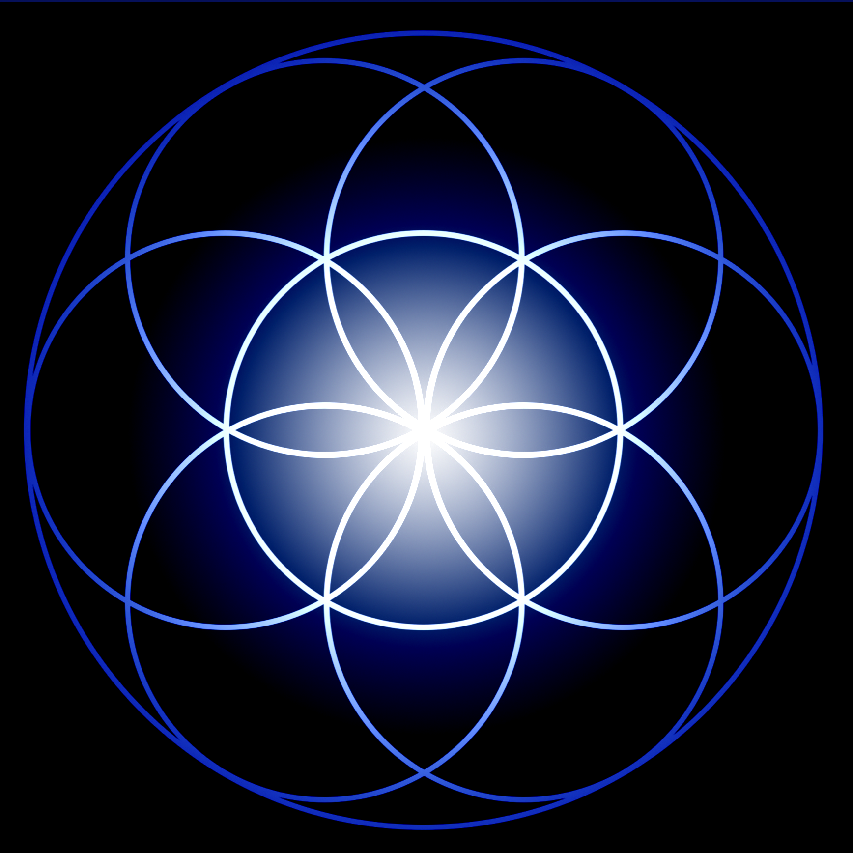 Seed of Life in Blue