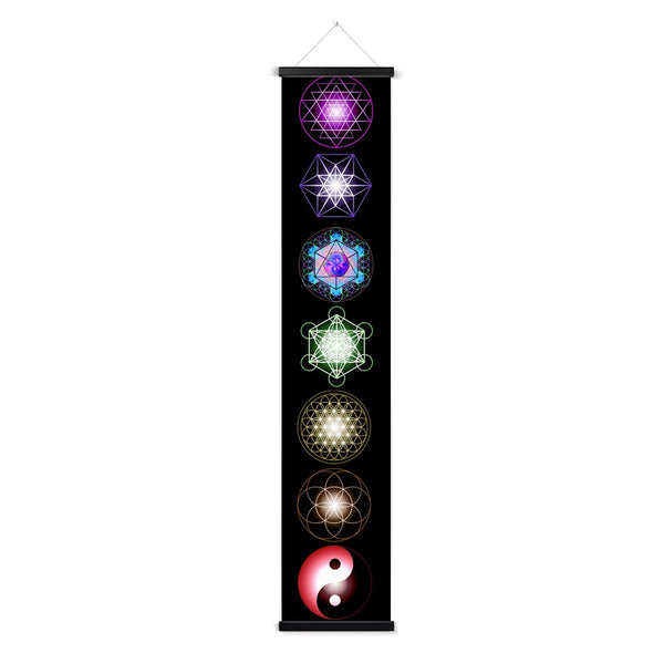 Sacred Geometry symbols Charka Wall Height Chart