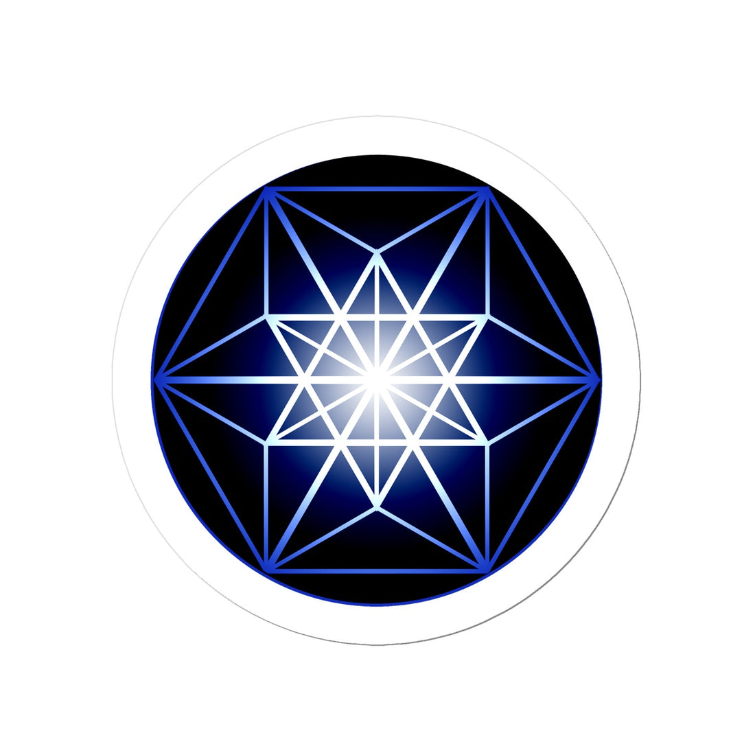 Vector Equilibrium in Blue Sticker | Nature of Flowers